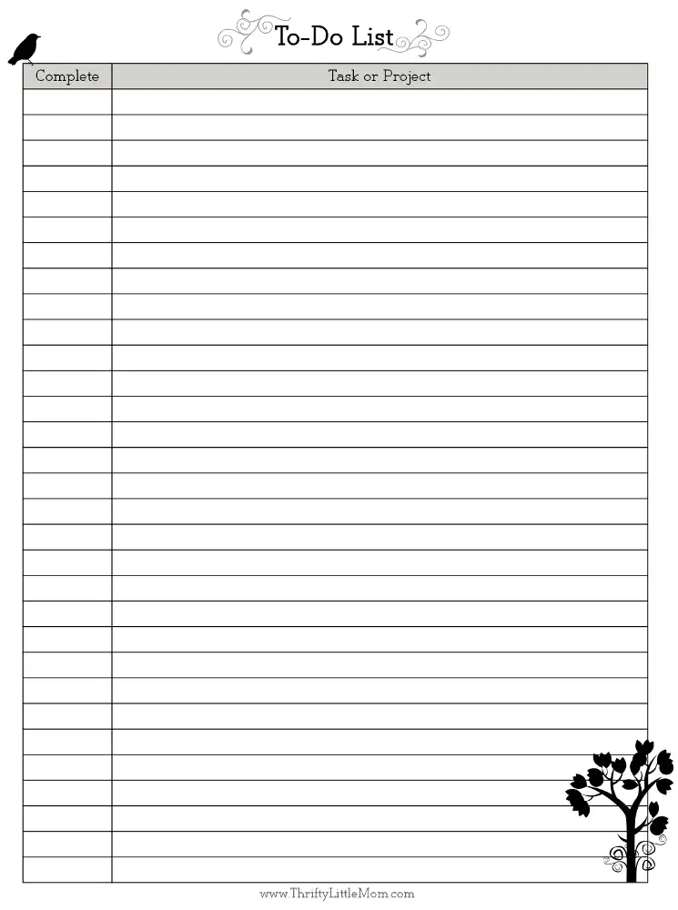 Household Printables » Thrifty Little Mom